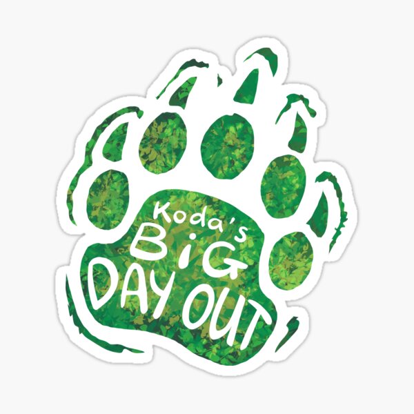 "Koda's Big Day Out!" Sticker by elytian | Redbubble
