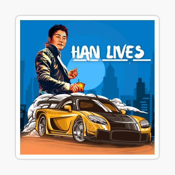 "Han lives " Sticker for Sale by MOTOSHIFT | Redbubble