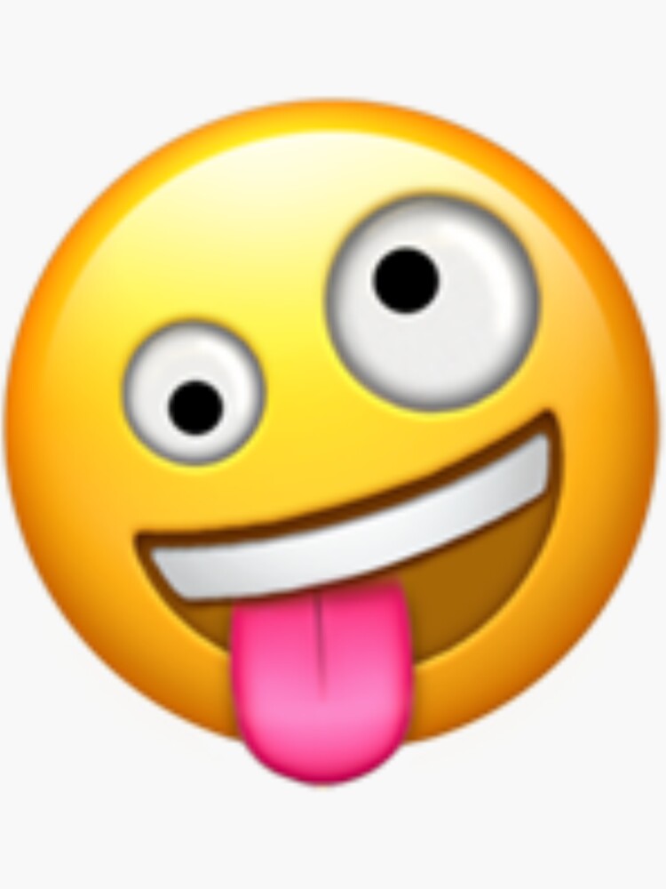"Goofy Face Emoji" Sticker for Sale by Popular-Gifts | Redbubble