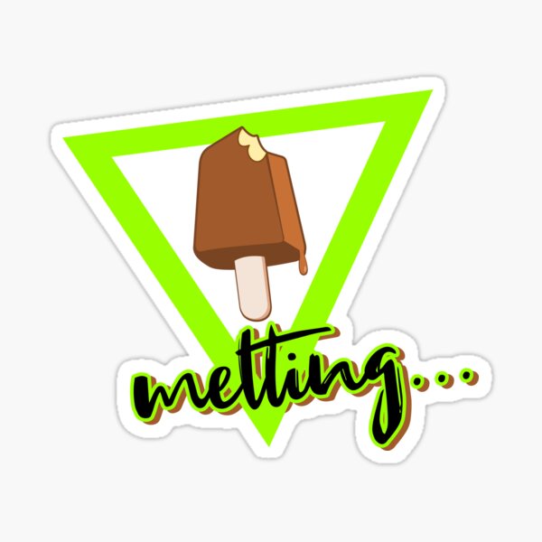 "Summer ice cream melting..." Sticker for Sale by angelisart | Redbubble