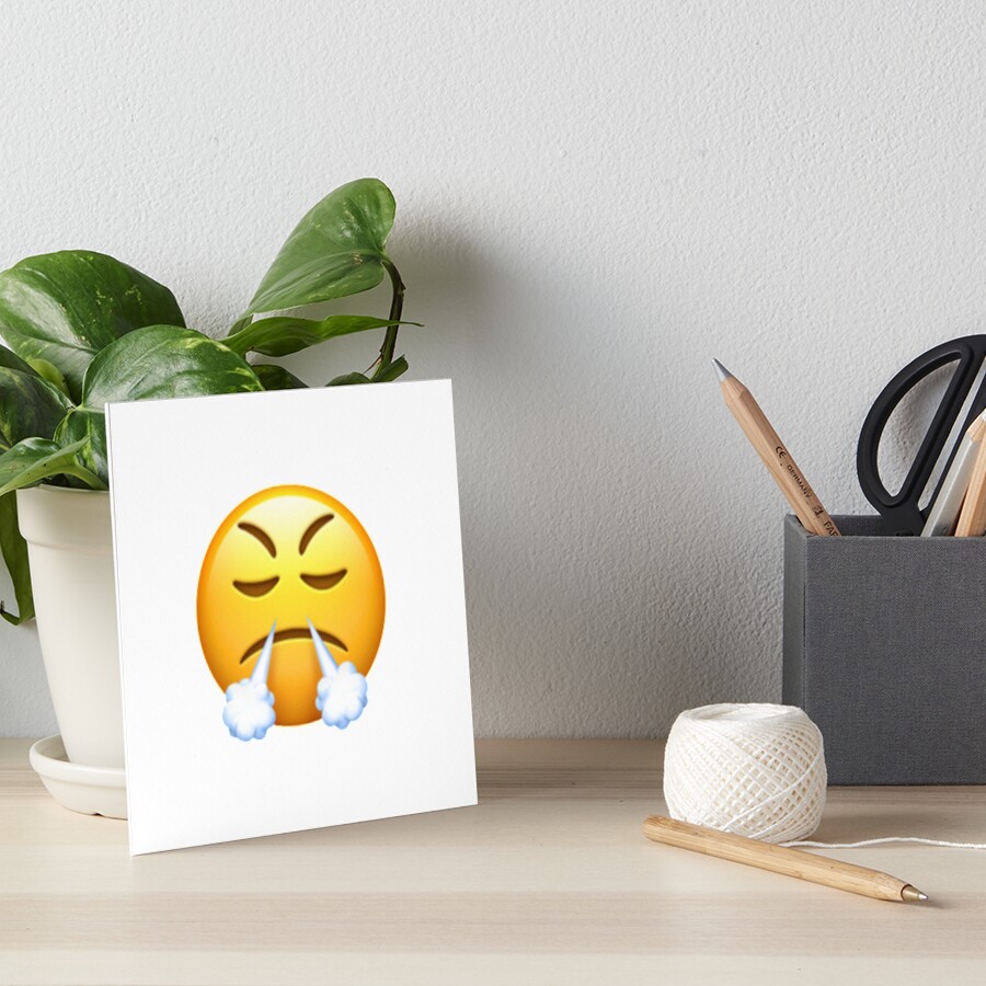 "Huffing With Anger Face Emoji" Poster for Sale by Popular-Gifts ...