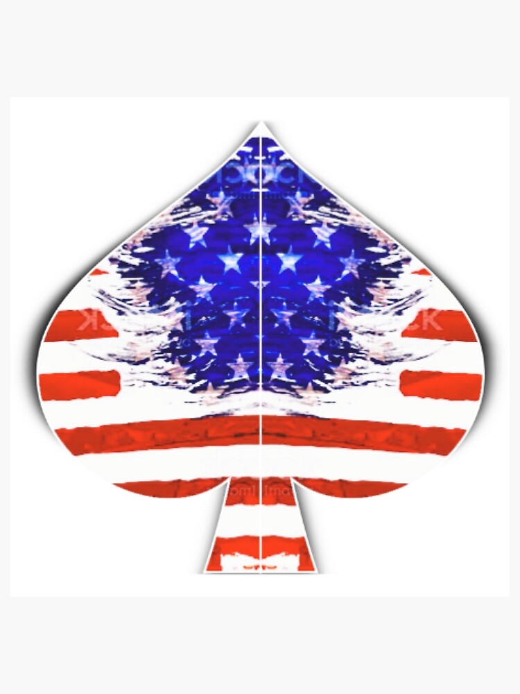 "The American Flag Sticker | Ace of Spades | United State Flag" Sticker ...