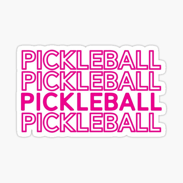 "Pink pickleball art" Sticker for Sale by EvieWoj | Redbubble