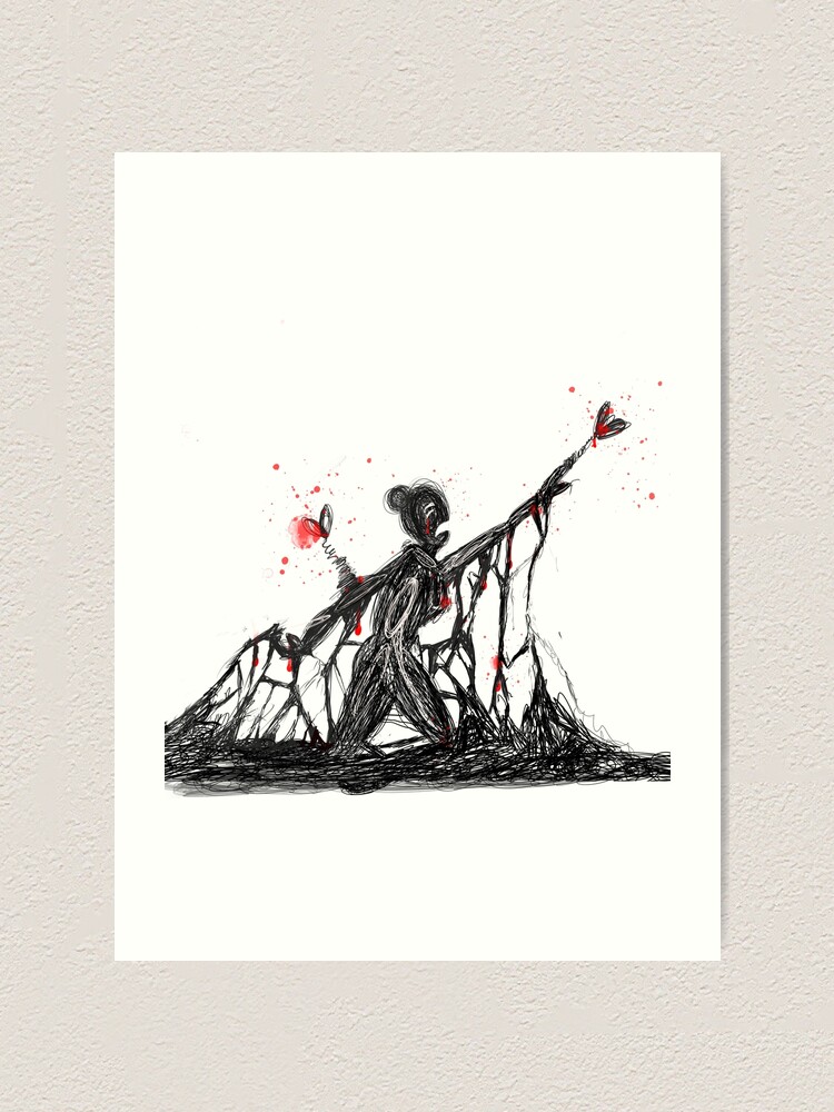 "mental health matters scribble dark art depression." Art Print for ...