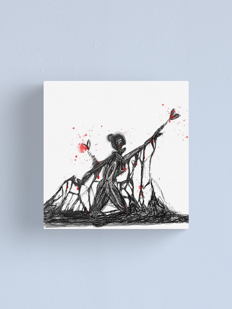 "mental health matters scribble dark art depression." Canvas Print for ...