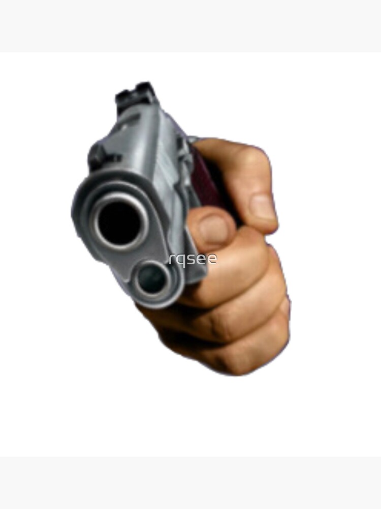 "Hand with gun" Sticker for Sale by rqsee | Redbubble