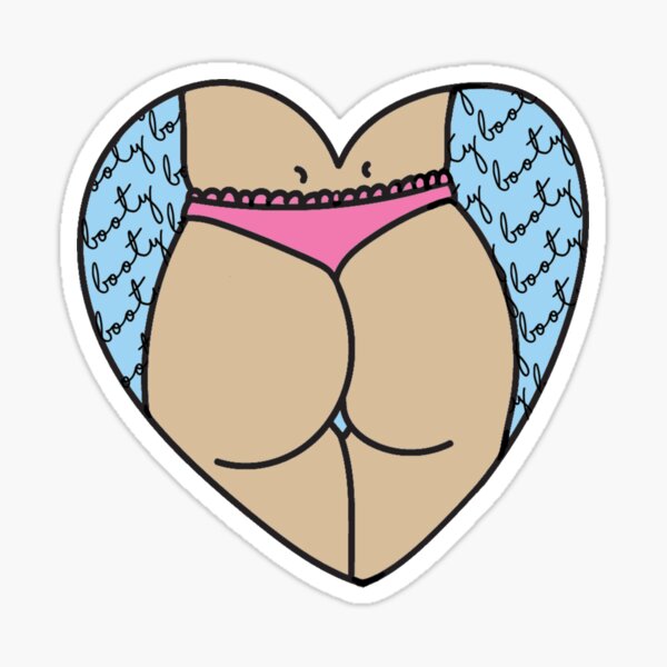 "Booty Rockin' Everywhere!" Sticker for Sale by artofmelimel | Redbubble