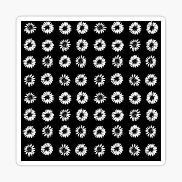 "Black and White Print" Sticker by rosamundprints | Redbubble