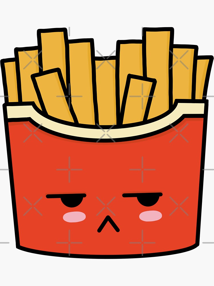 "Grumpy Fries" Sticker for Sale by SADAL1EN | Redbubble