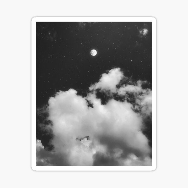 "Full Moon Sky 1" Sticker by thelivelybud | Redbubble