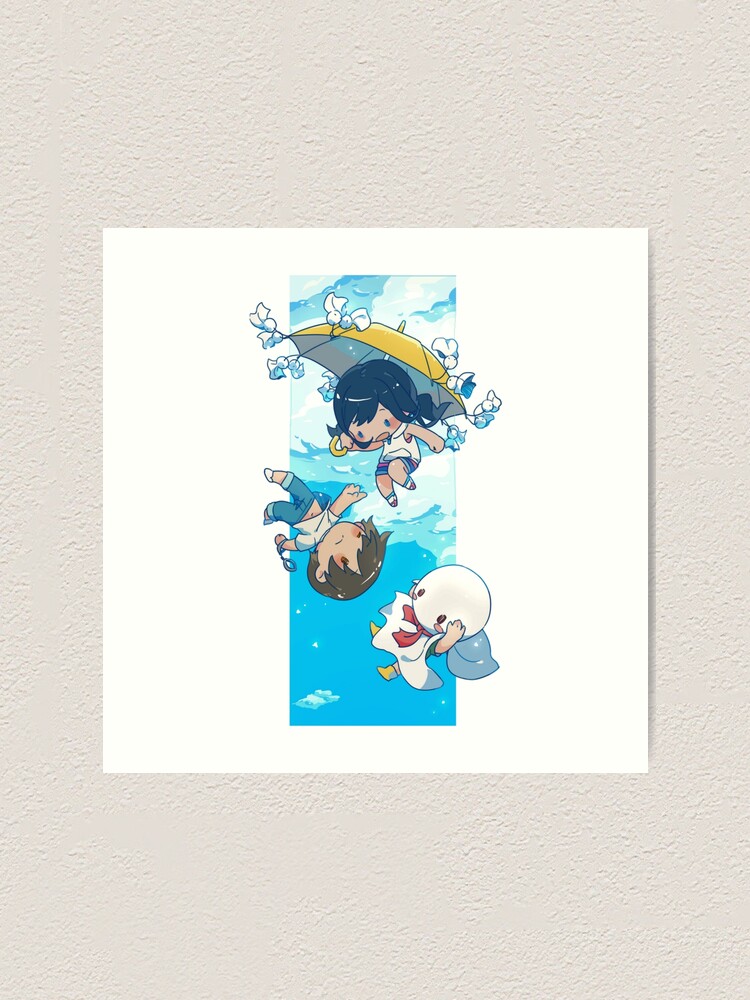 "Weathering with You , Hina Nagi & Hodaka chibi" Art Print for Sale by ...