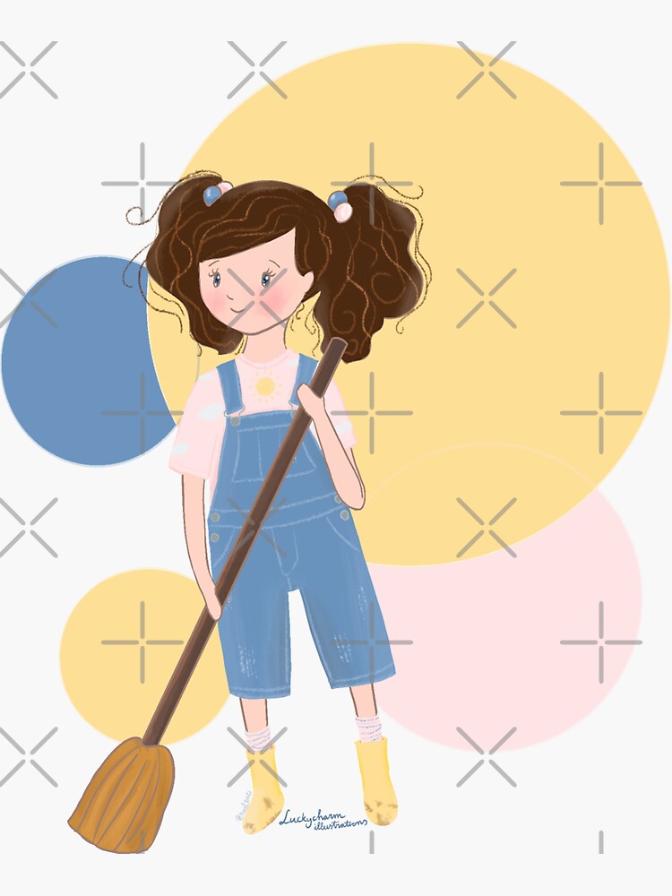 "Sweeping away negativity " Sticker for Sale by Lucky-charm1994 | Redbubble