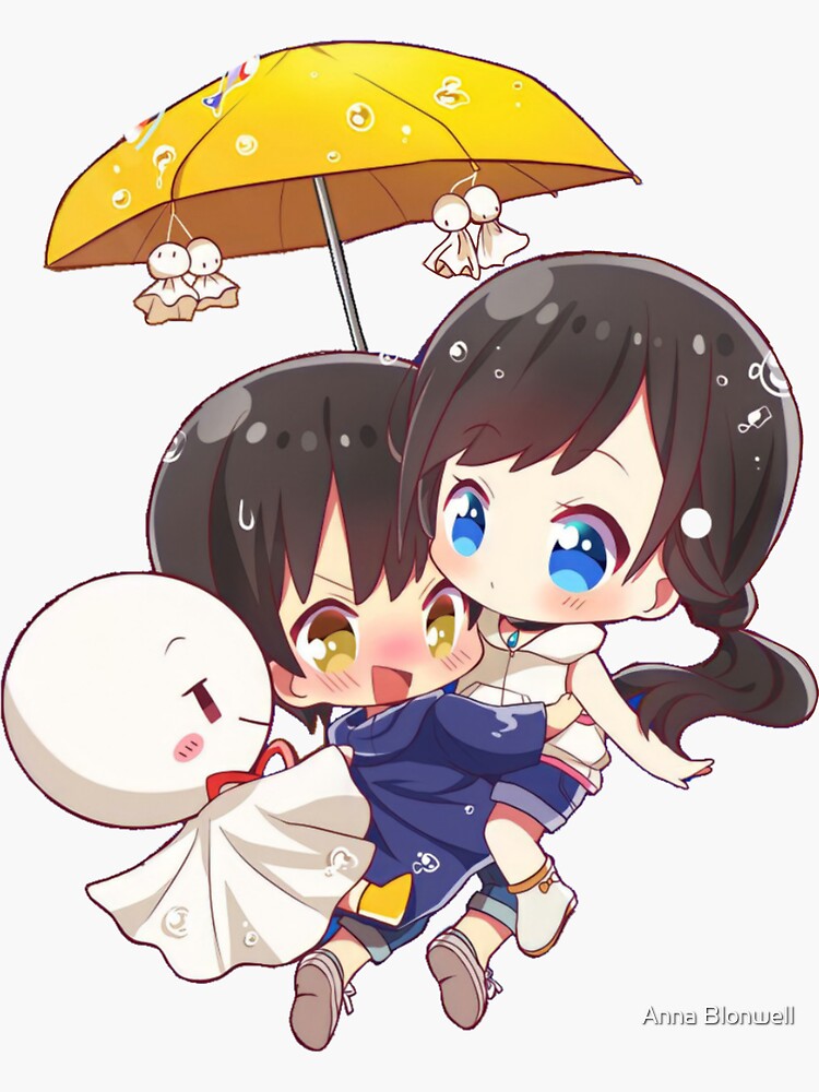 "Weathering with You , chibi Hina Hodaka Nagi" Sticker for Sale by ...