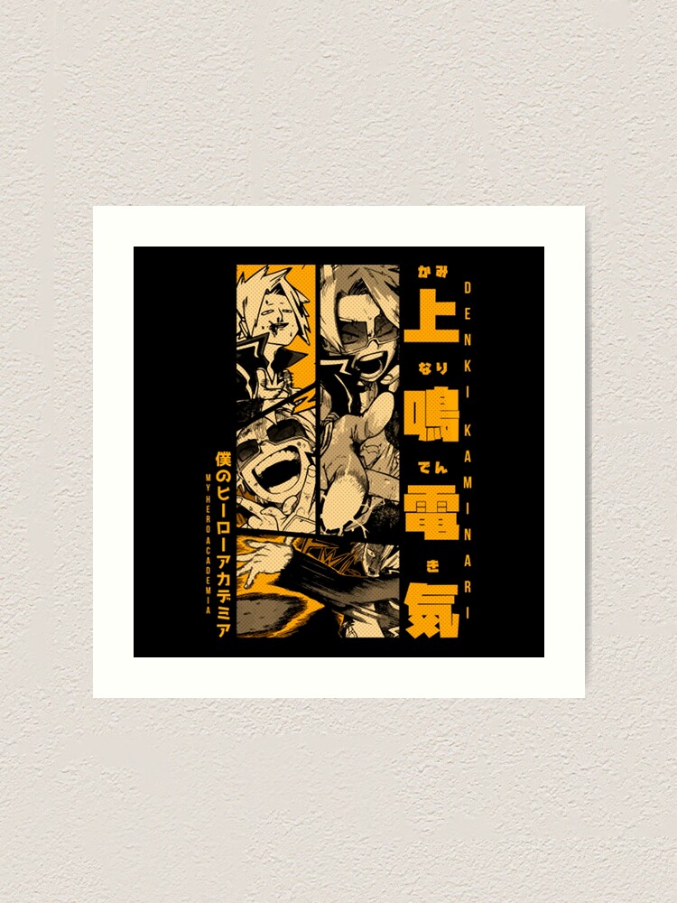 "Denki Kaminari == MY HERO ACADEMIA = Manga Panel Design -Magenta-" Art ...