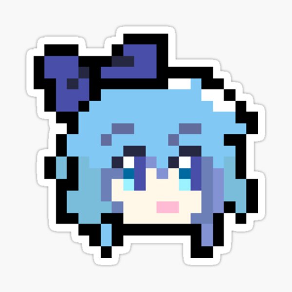 "Pixel Cirno (Tiny)" Sticker for Sale by Tufukins | Redbubble