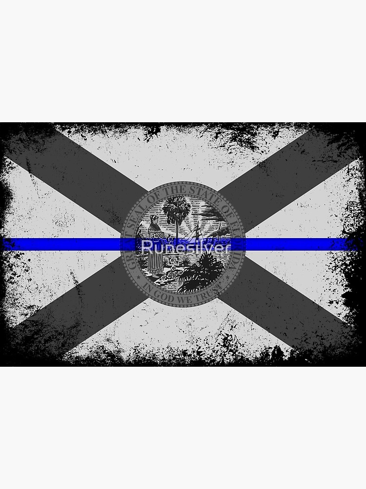 "Blue Line Florida State Flag" Art Print for Sale by Runesilver | Redbubble