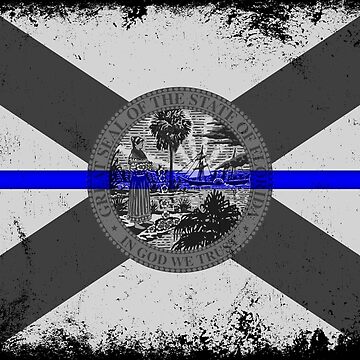 "Blue Line Florida State Flag" Art Print for Sale by Runesilver | Redbubble