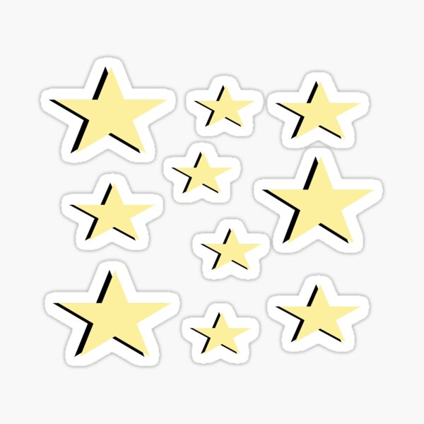 "pastel yellow stars" Sticker for Sale by astragrl | Redbubble