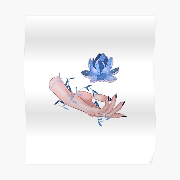 "Blue Lotus" Poster by zeebythesea | Redbubble