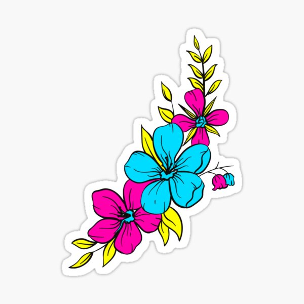 "Subtle Pansexual Pride Flowers. Pansexual flowers" Sticker for Sale by ...