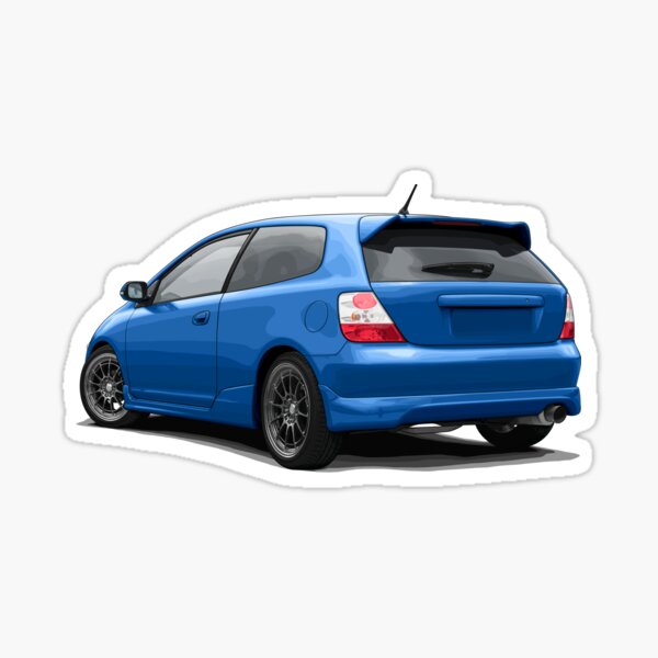 "Ep3 Civic blue" Sticker for Sale by ArtyMotive | Redbubble