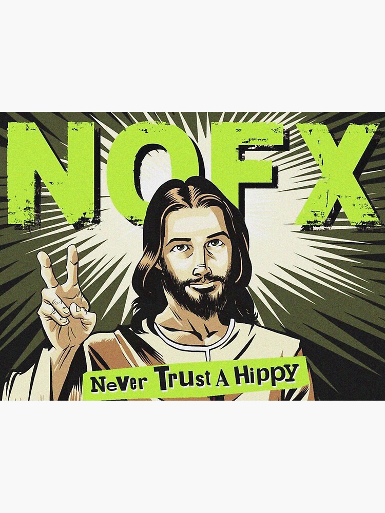 "never trust a hippy" Sticker for Sale by retqetr | Redbubble