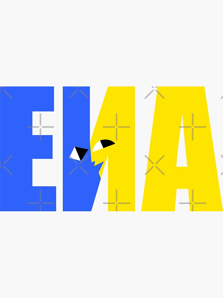 "ENA FACE TYPOGRAPHY" Sticker for Sale by itsMePopoi | Redbubble