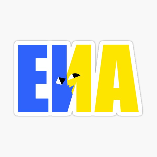 "ENA FACE TYPOGRAPHY" Sticker for Sale by itsMePopoi | Redbubble