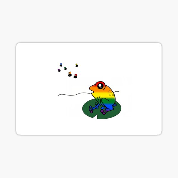 "Rainbow frog" Sticker for Sale by numikumi | Redbubble