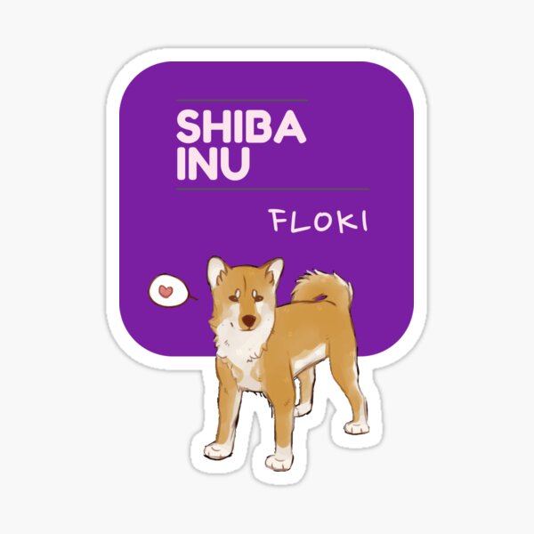 "Shiba Inu Floki" Sticker for Sale by neokim | Redbubble