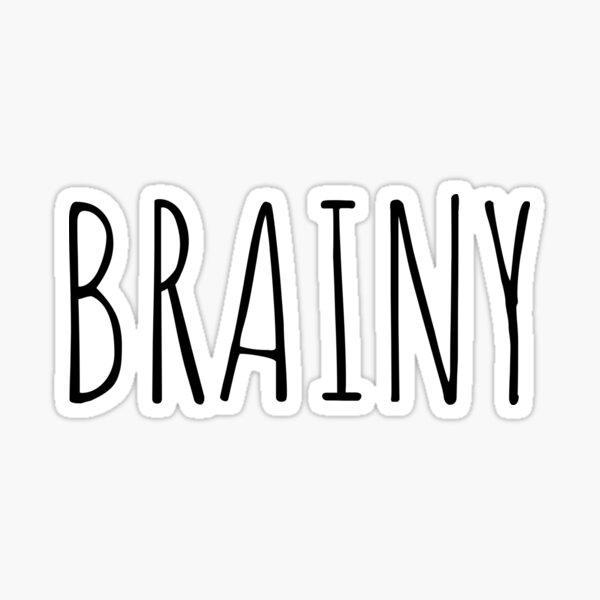 "BRAINY" Sticker for Sale by reonart | Redbubble