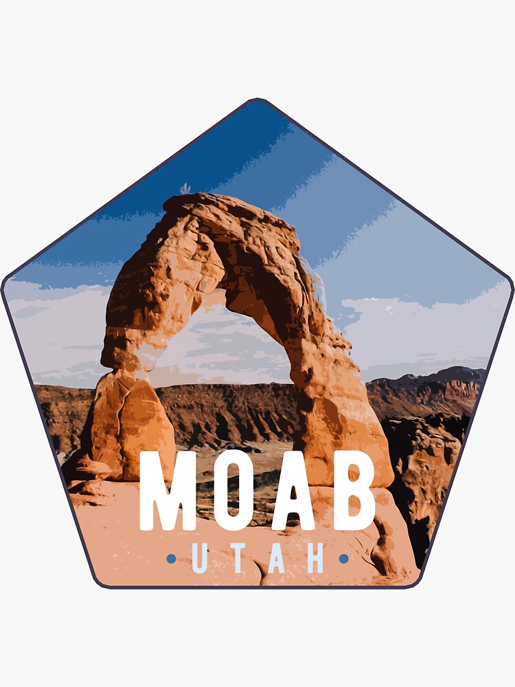 "Moab Utah - Delicate Arch" Sticker by kickwear-com | Redbubble