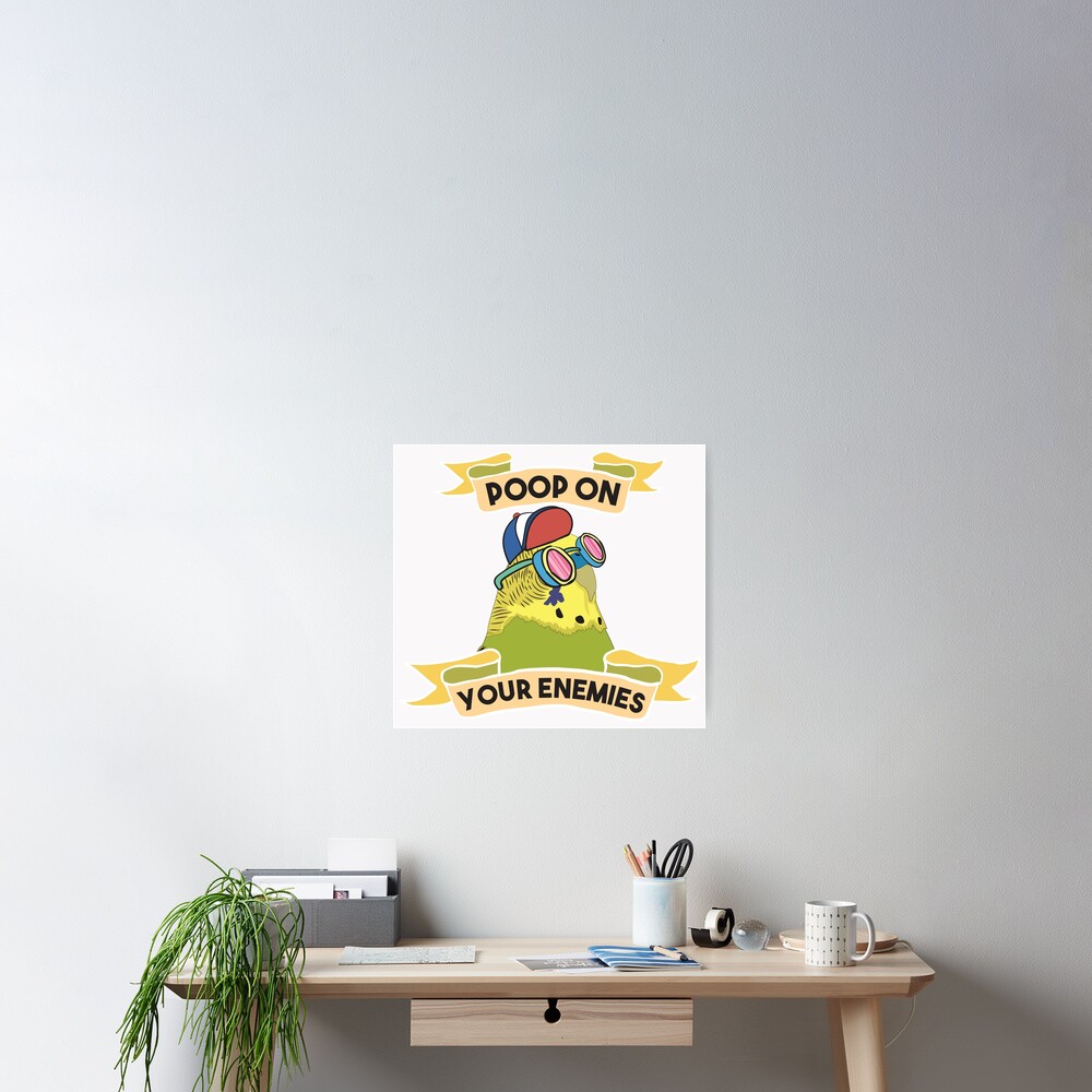 "Gangster Budgie Budgies Poop On Enemies Budgerigar Parakeet Pet Bird ...