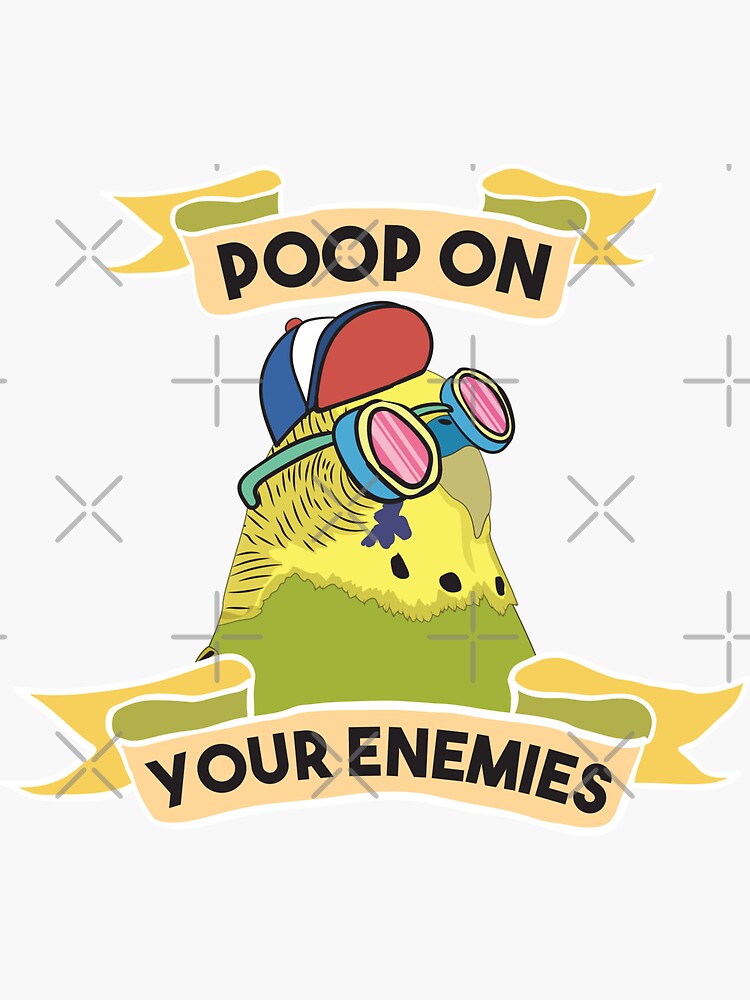 "Gangster Budgie Budgies Poop On Enemies Budgerigar Parakeet Pet Bird ...