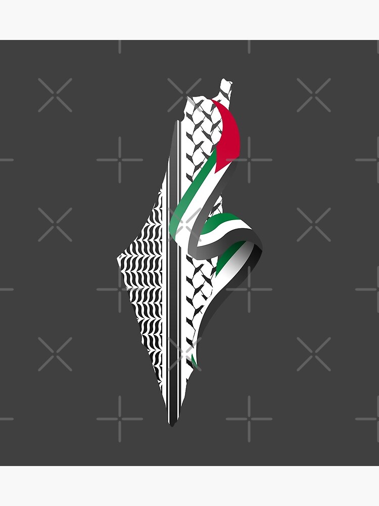 "Palestinian keffiyeh | Palestine map Pattern 6" Poster by Mo5tar ...