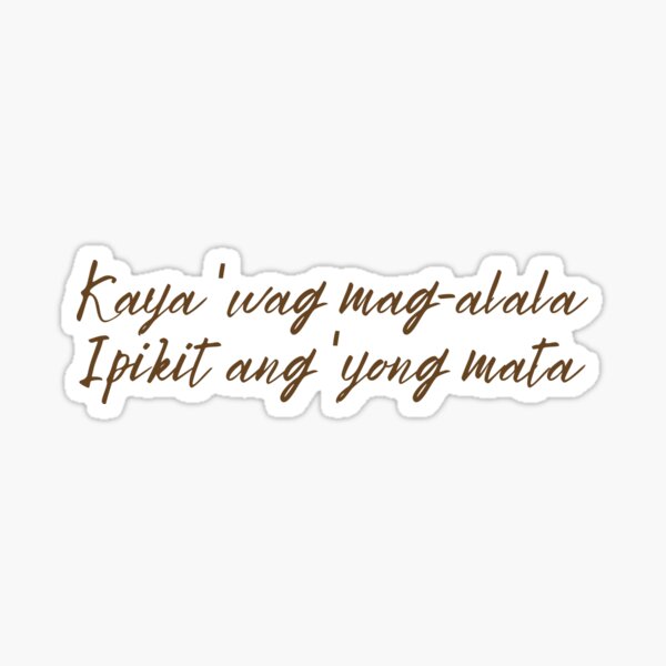 "SB19 MAPA LYRICS PPOP BOY GROUP [NOT OFFICIAL MERCH] " Sticker for ...