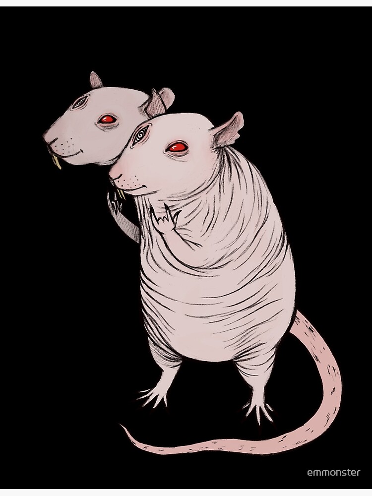 "Two Headed Rat" Poster for Sale by emmonster | Redbubble