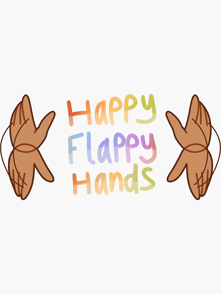 "Happy Flappy Hands" Sticker for Sale by JasItUp | Redbubble
