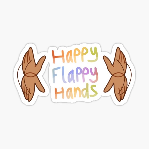 "Happy Flappy Hands" Sticker for Sale by JasItUp | Redbubble