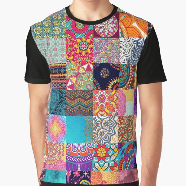 "African Print Patchwork Ethnic Design" T-shirt for Sale by DusicaP ...