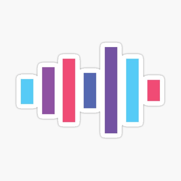 "Musical Bars" Sticker for Sale by jessica917 | Redbubble