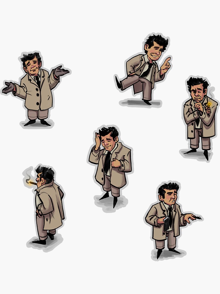 "Columbo Collection" Sticker for Sale by JuggleMyWuggle | Redbubble