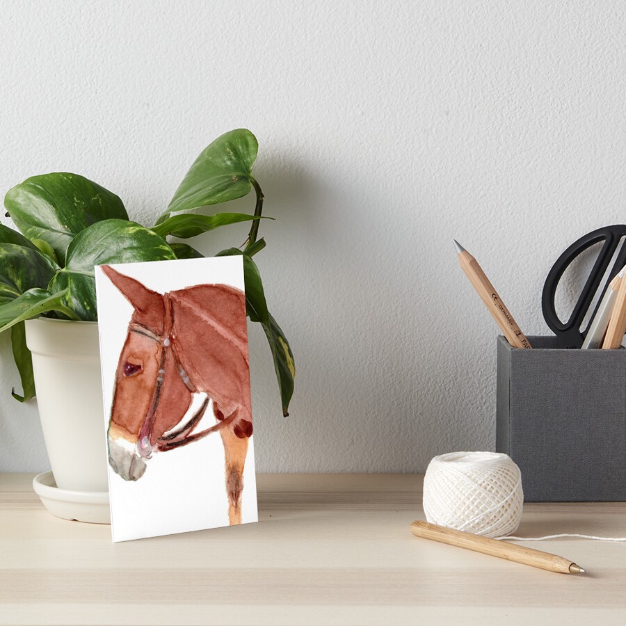"Red Long Ear Mule" Art Board Print by cindyatcvhr | Redbubble