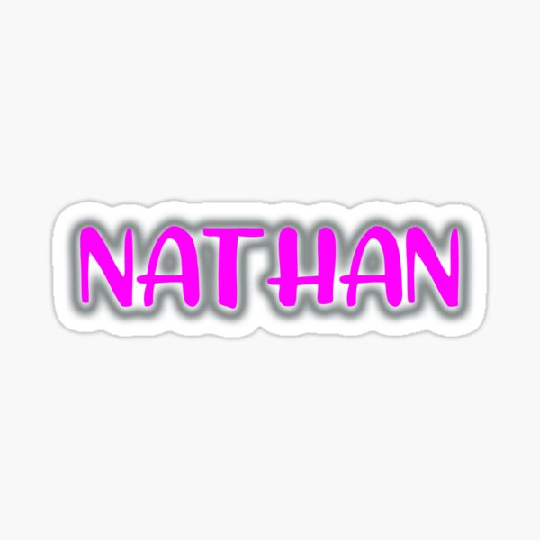 "NATHAN" Sticker for Sale by pink-name | Redbubble
