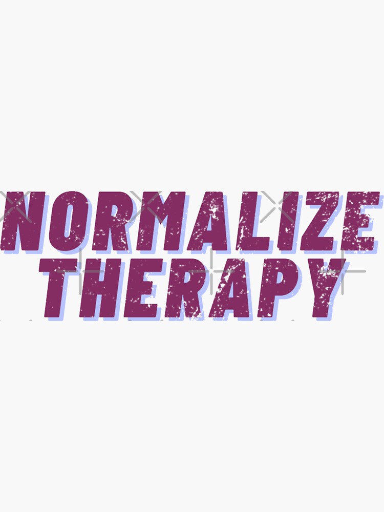 "Normalize Therapy - Psychology Design" Sticker for Sale by ...