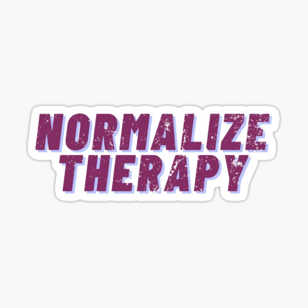 "Normalize Therapy - Psychology Design" Sticker for Sale by ...