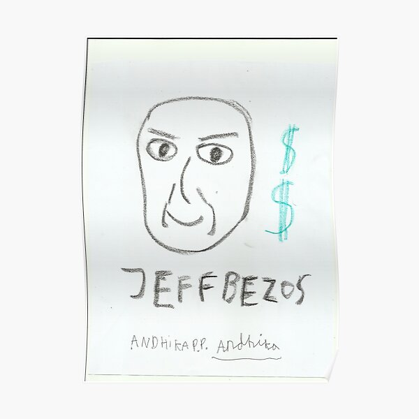 "Jeff Bezos cartoon" Poster by andhikapp96 | Redbubble