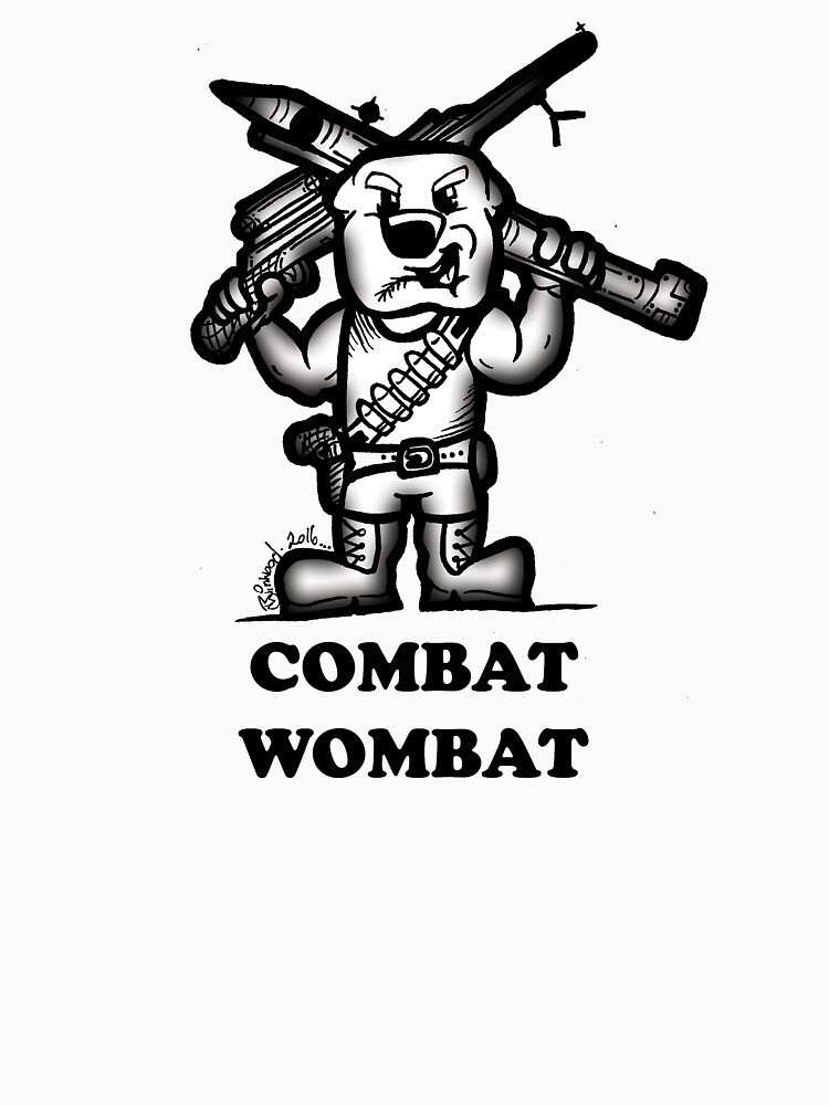 "Combat Wombat" T-shirt for Sale by HappyDadTees | Redbubble | combat ...