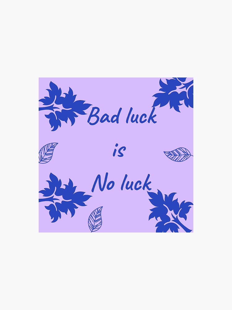 "No LUCK COLLECTION" Sticker by Samuraisuicidal | Redbubble