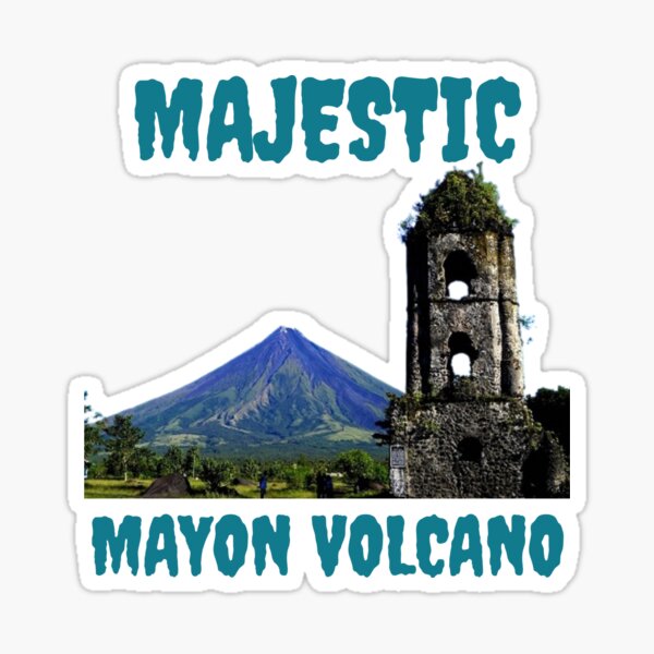 "Majestic Mayon Volcano" Sticker for Sale by Avienz1 | Redbubble